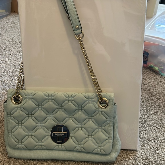 kate spade | Bags | Kate Spade Cynthia Astor Court Quilted Light Blue ...